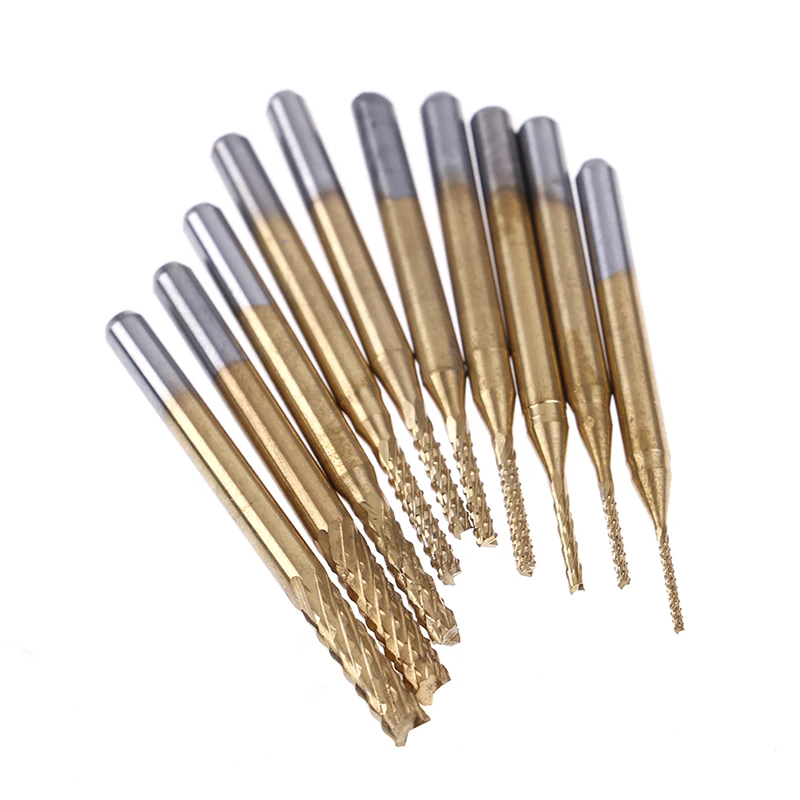 10pcs-3-175-Dia-CNC-End-Mill-Cutter-Mini-PCB-Carbide-Router-Bits-Kit ...