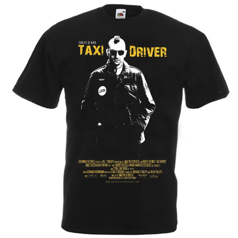 TAXI DRIVER Movie Poster T shirt Black all sizes Brand Cotton Men ...