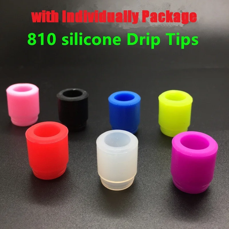 100pcs-810-thread-Colorful-Silicone-Disposable-Drip-tips-Test-Drip-Tips ...