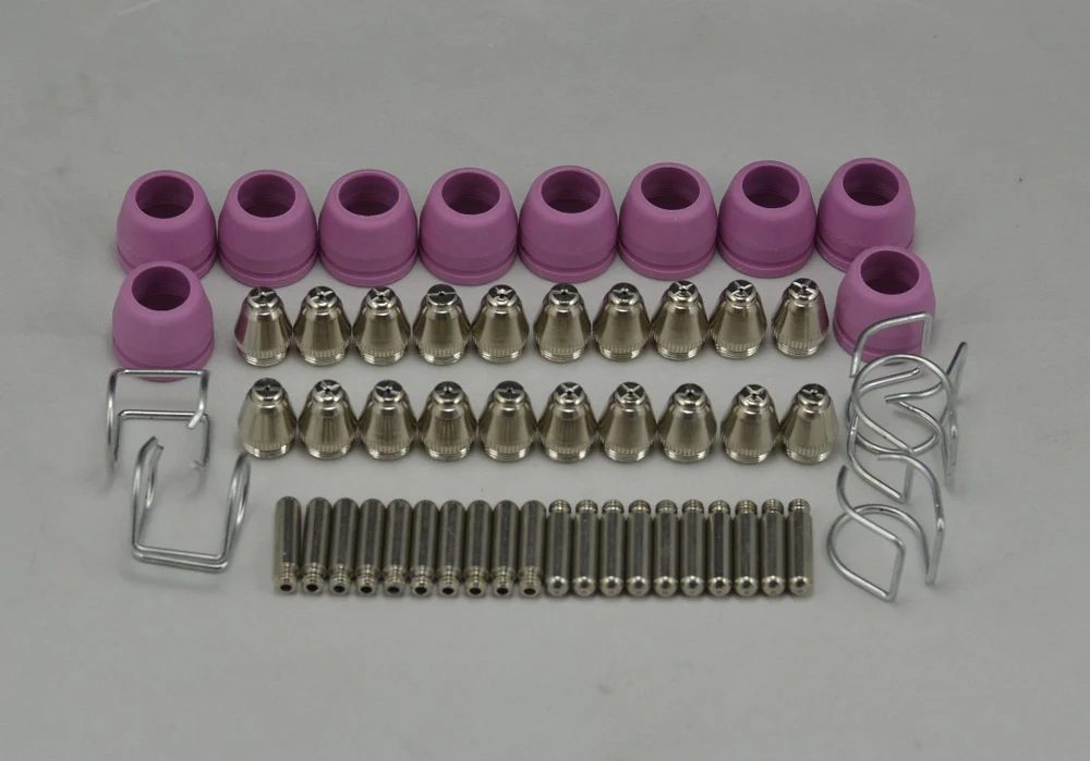 55pcs Wsd 60p P60 Plasma Cutter Cutting Torch Pilot Arc Consumables Kit