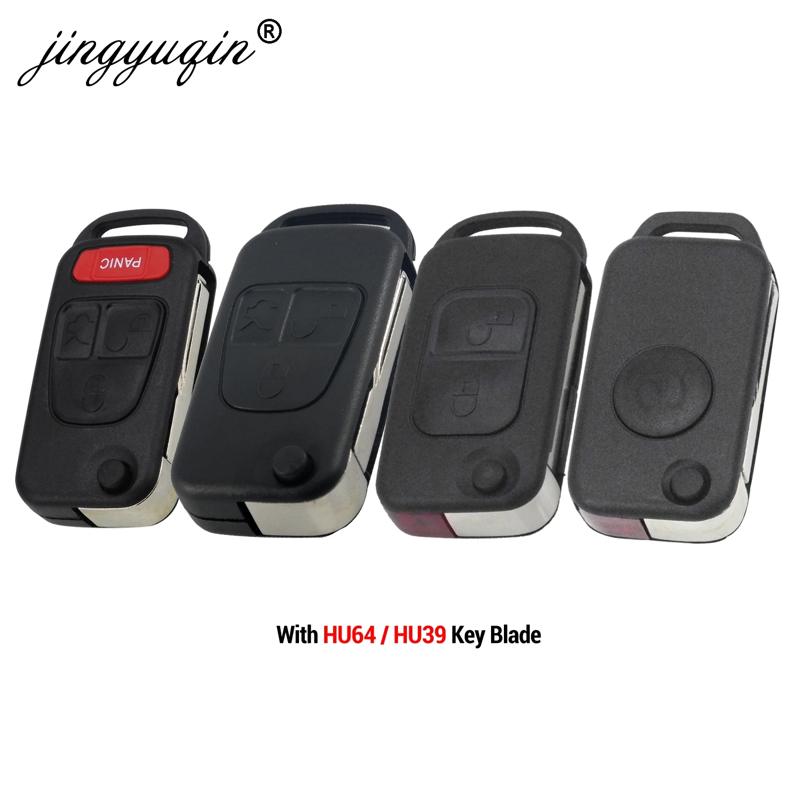 jingyuqin Flip Folding Remote Key shell 1/2/3/4 Button for Mercedes ...