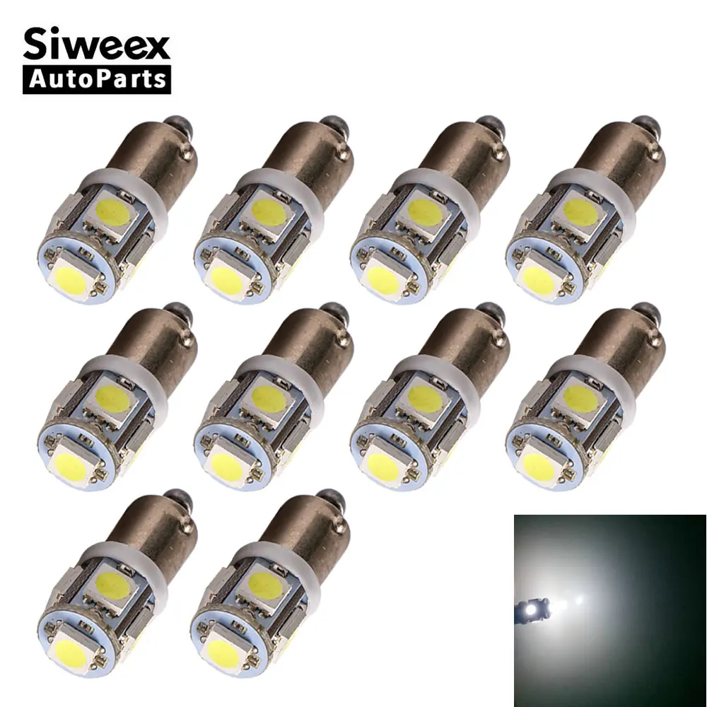 10 Pcs/lot Ba9s T4w Led Bulbs 5 Smd 5050 64111 64113 Car Interior Lamp ...