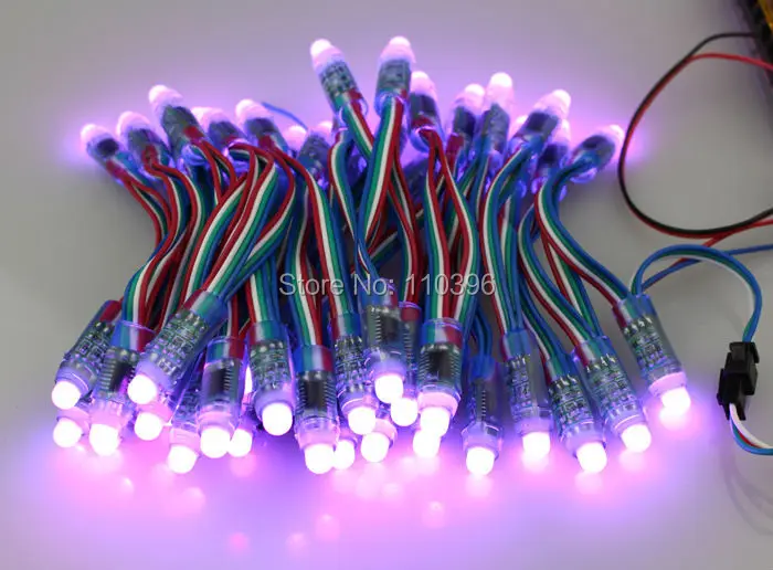 Купить 12 мм ws2801 пикселей модуль 50 узел/строка 5 в ws2801 pixel RGB ...