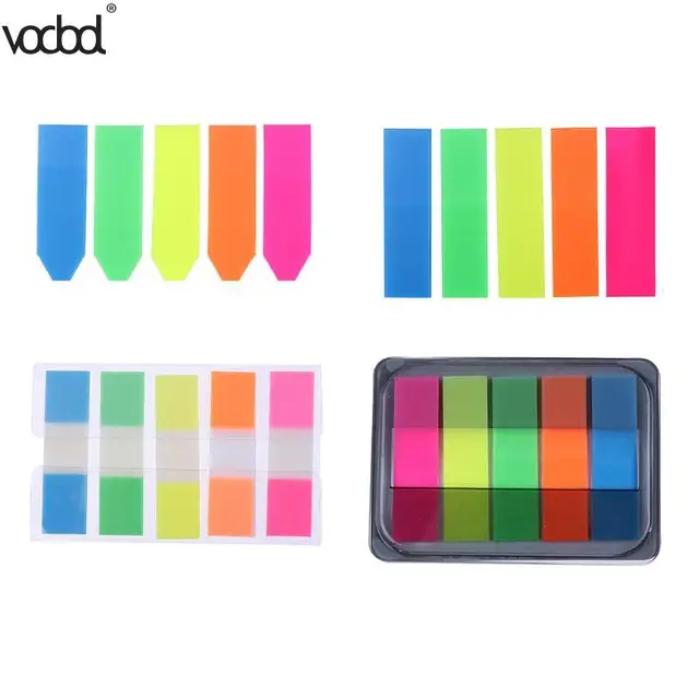 100pcs Stationery Paper Memo Pad Label Tag Index N Times Sticky Notes ...