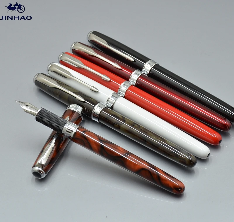 JINHAO 6 Colors M nib metal Fountain Pen school Office stationery ...