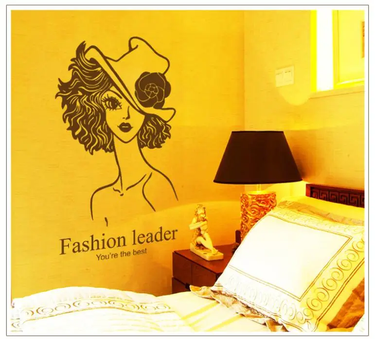 Free Shipping new 2014 for decorative fashion lady Wall Stickers Decal ...
