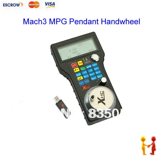 Free shipping 2016 Version Wireless Electronic Handwheel MPG USB Mach3 ...