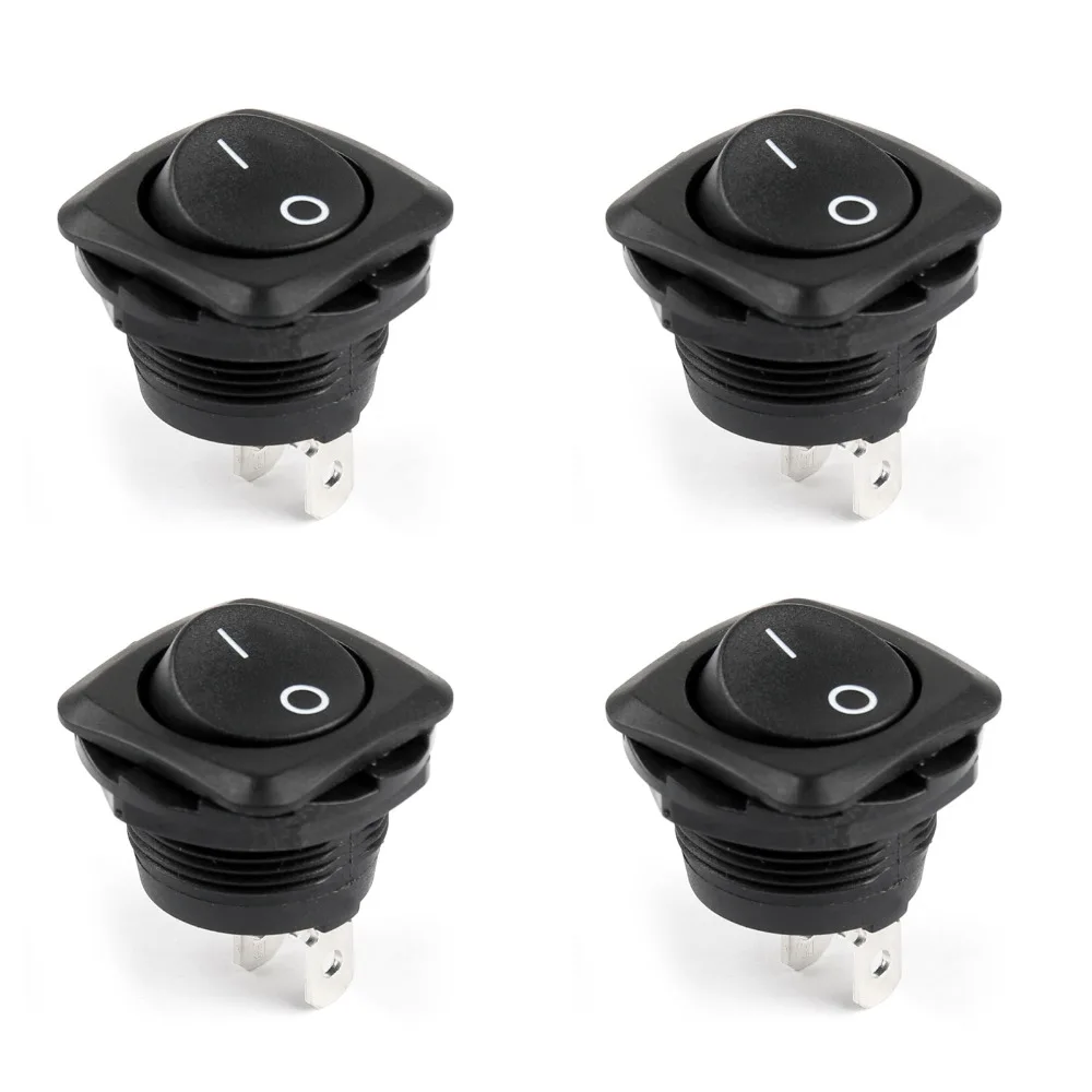 Areyourshop Rocker Switch R13 135A Round Boat Rocker Switch SPST 2Pin ...