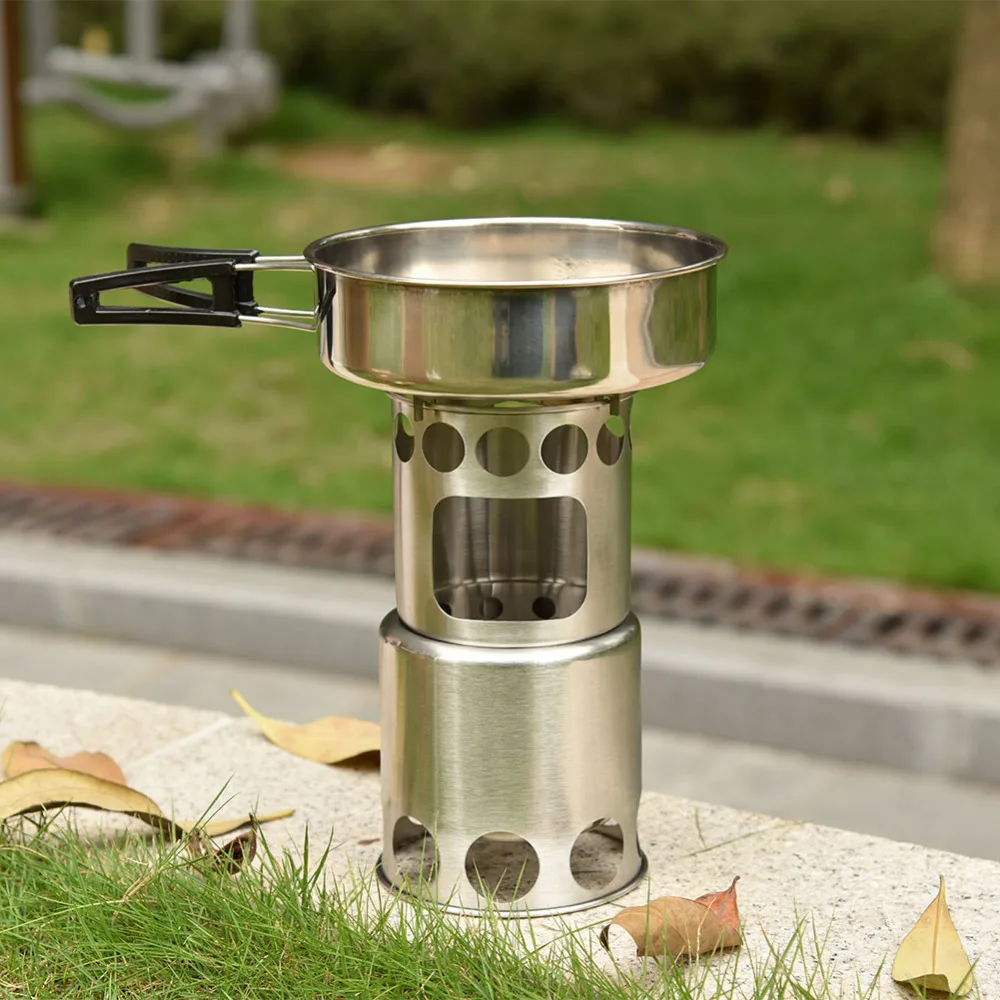 Outdoor Stainless Steel Three/Pcs Combination Set Portable Camping ...