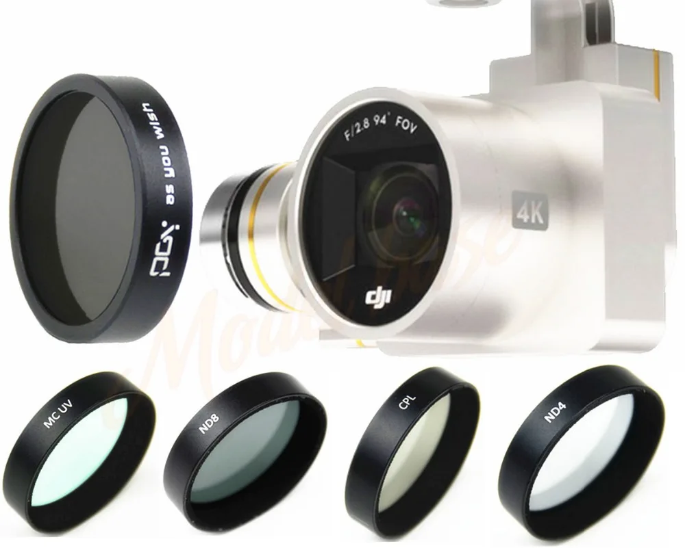 ND4 +ND8+MCUV+CPL filter For DJI Phantom 3 / 4 Camera Lens Filter-in ...