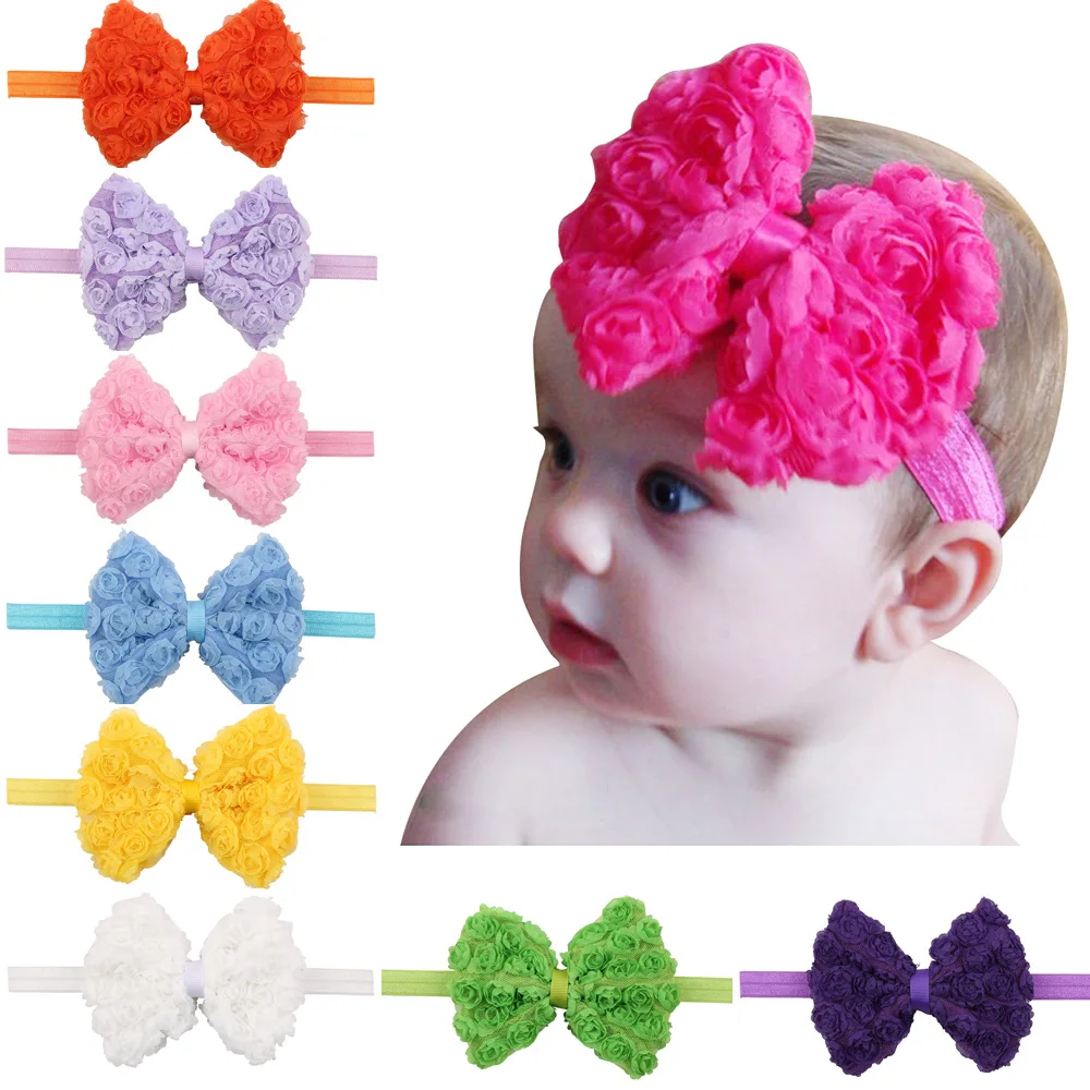 Headbands Ribbons Baby Hair | Ribbon Head Bands Baby Girls | Bows ...