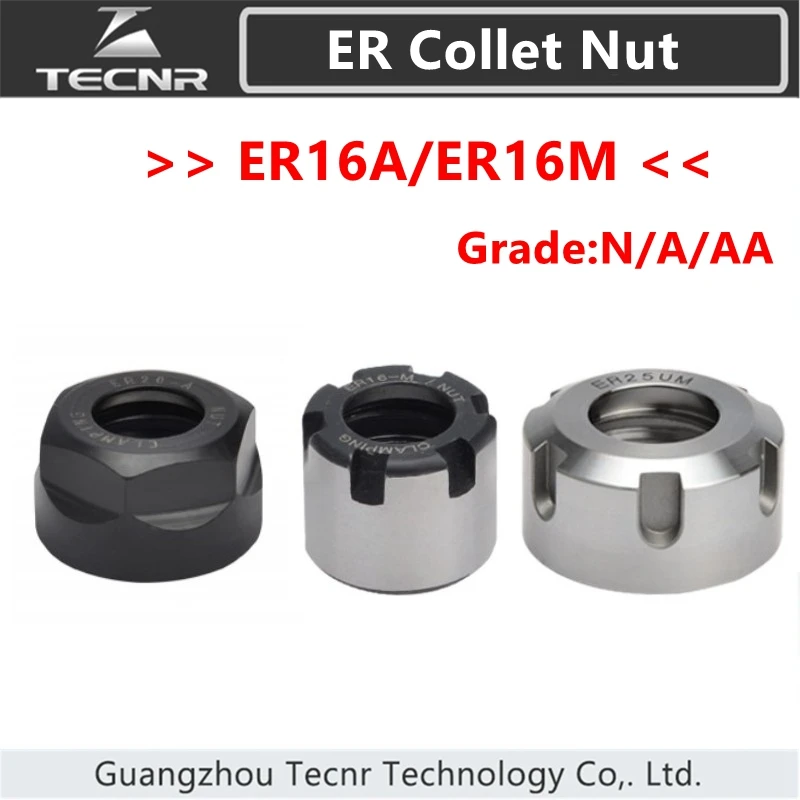 High Precision Er16a Er16m Er16 Spring Collet Nut For Cnc Router - Tool ...