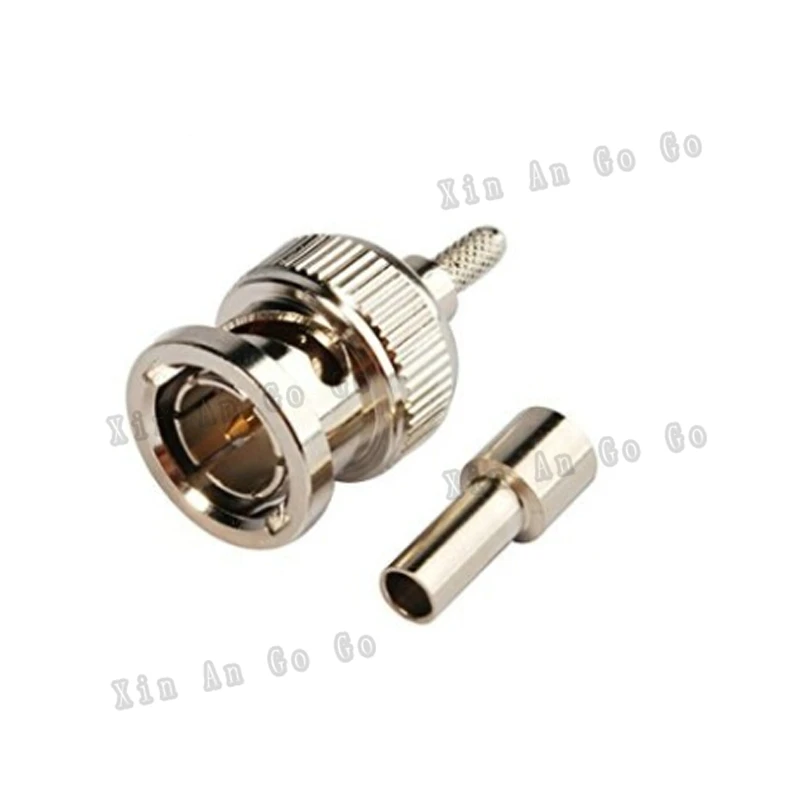 BNC 남성 크림프 75ohm RF 커넥터 RG179 동축 케이블 고속 선박용 BNC 남성 크림프 플러그|plug connector|plug fl connector ...