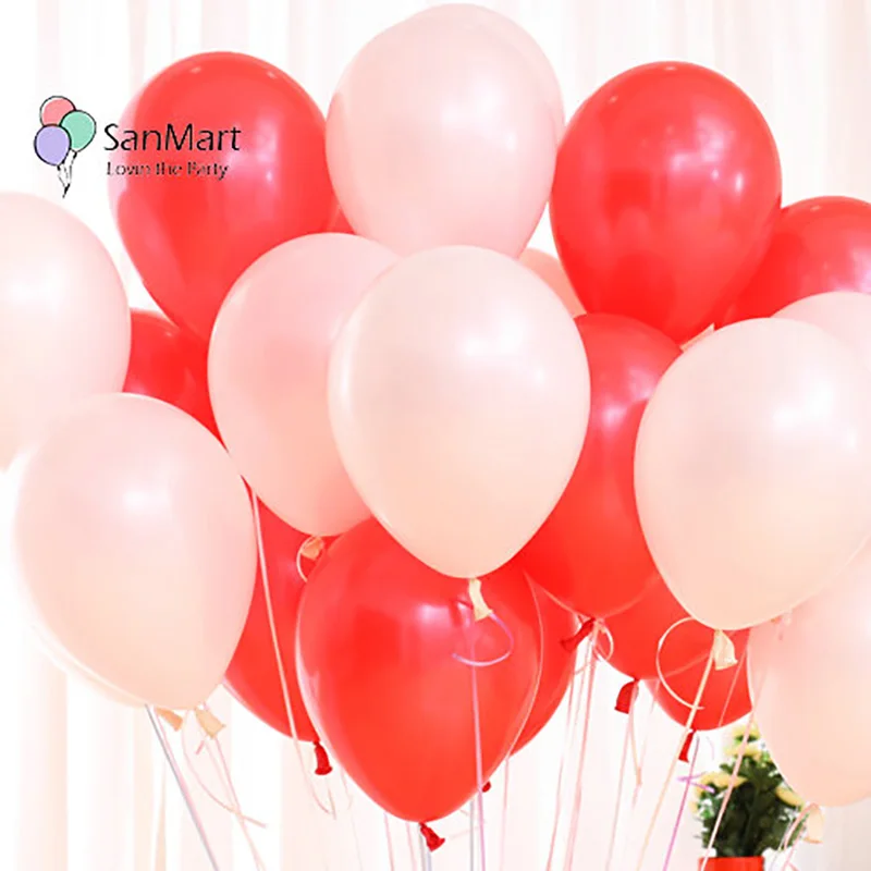 Wedding Party Decoration Red White Balloon Birthday Kid Party Float ...