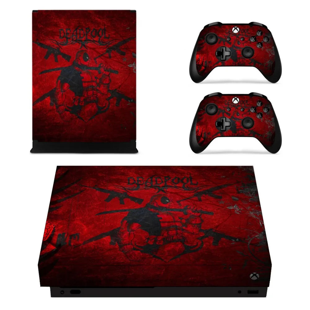 Deadpool Skin Sticker for Microsoft Xbox One X Console - ConsoleSkins.co