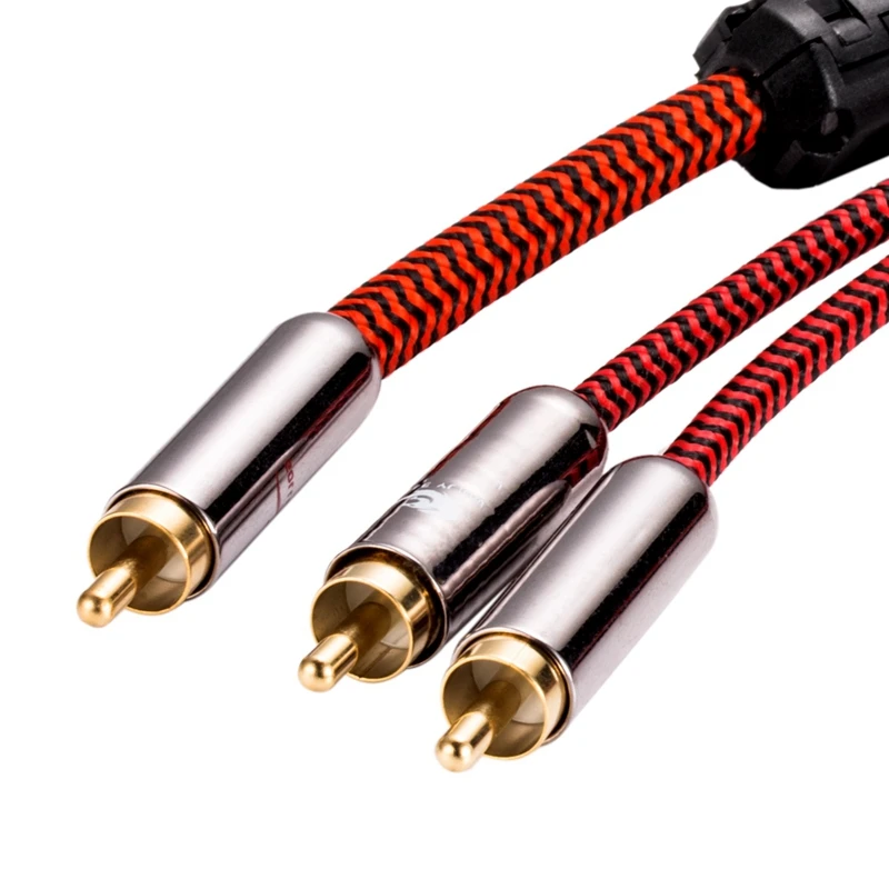 Hifi Sub woofer Cable RCA to Dual RCA Splitter Y Cable for Sound Mixer ...