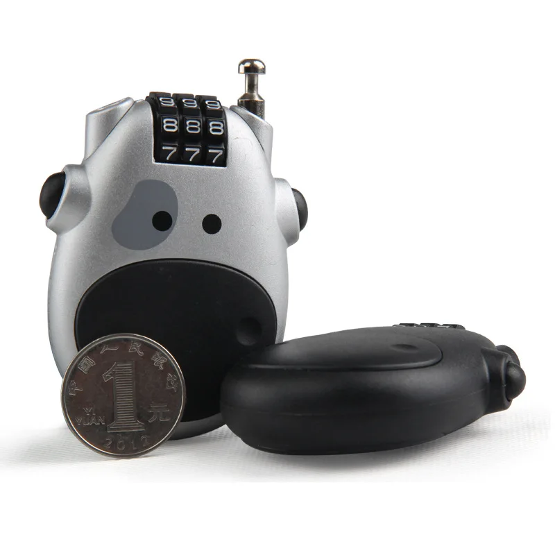 Funny Cow Luggage Bag Password Steel Wire Rope Mini Anti Theft Security ...