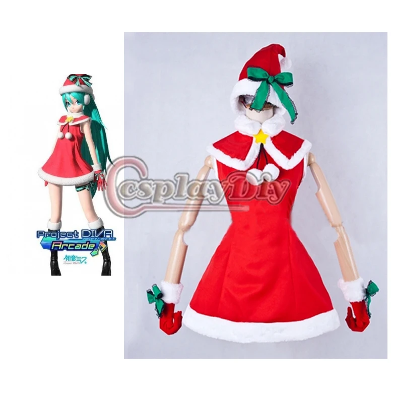 Cosplaydiy Free Shipping Custom Made Miku Christmas Vocaloid Anime