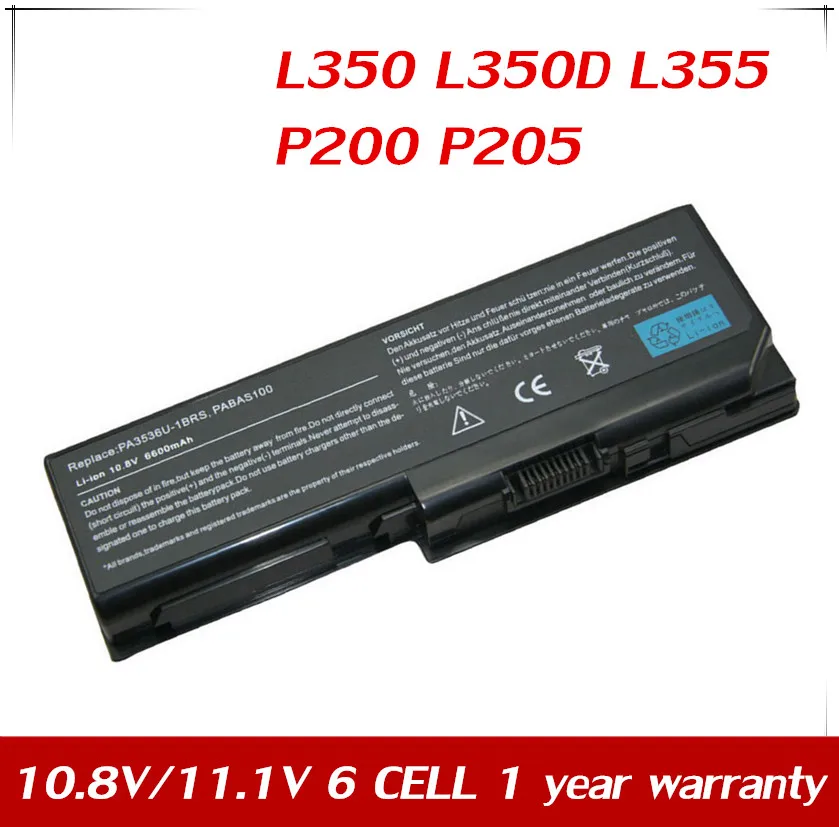 7xinbox Battery For Toshiba Satellite L350 L350d L355 P200 P205 Pro ...