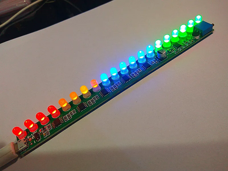 Indicador de Nível LED para Amplificador de Potência, Música Spectrum ...