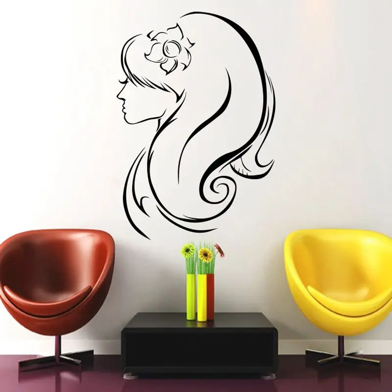 Hair Salon Wall Decal Beauty Salon Scissor Sticker Barber Shop Vinyl ...
