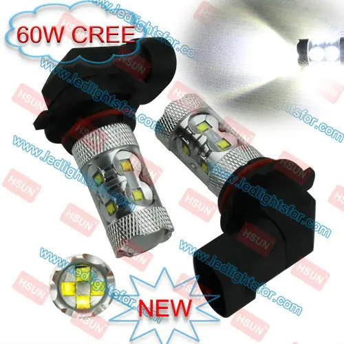 2 개/몫 60 와트 크리 높은 전원, H9 자동차 LED, H9 LED 안개 빛, 높은 전원 H9 LED|led car ...