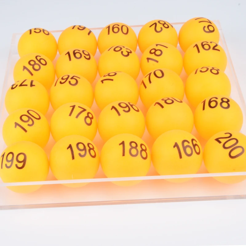1 50 digital number Lottery ball white/yellow game ball Table tennis ...
