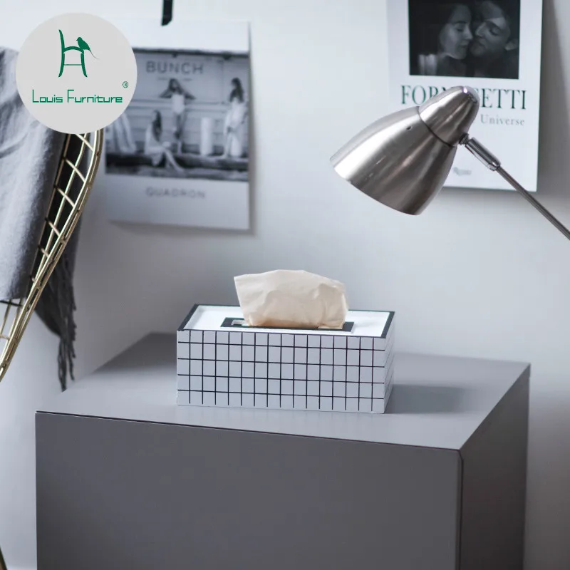 Louis Fashion Tissue Box Nordic Minimalist Creative Wooden European ...