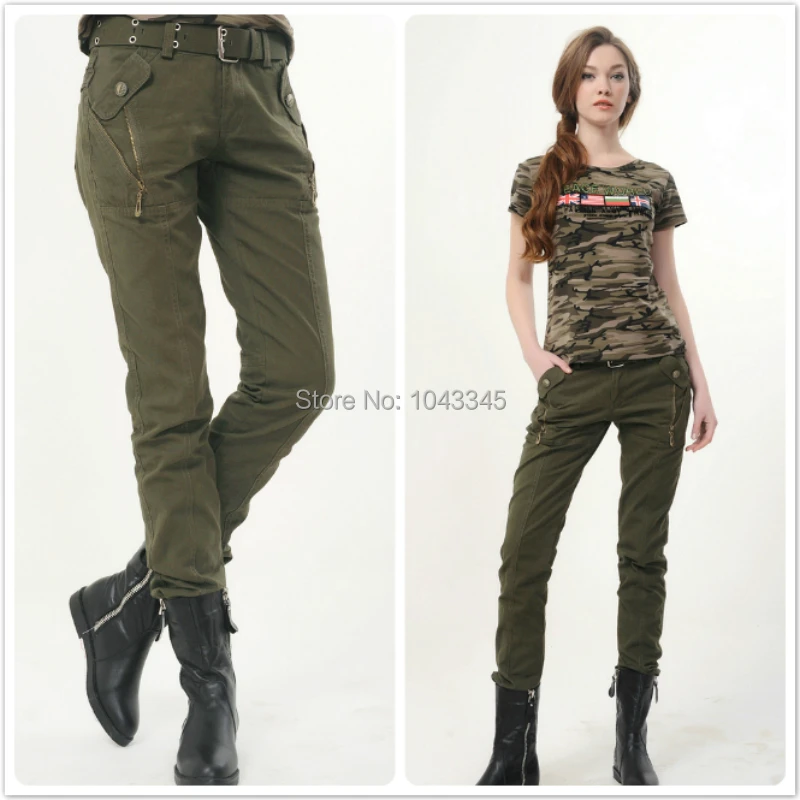 Spring Autumn Elegant Plus Size Military Camouflage Slim Camouflage