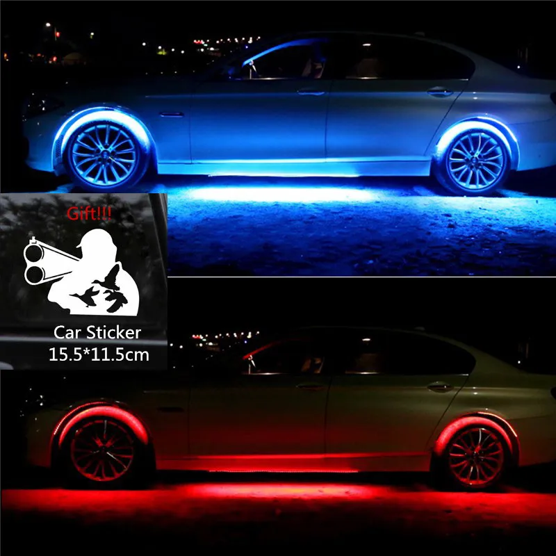 4x8 Colors Bright Auto LED Strip Neon LED Car Bottom Lights Underglow ... 4x8 Colors Bright Auto LED Strip Neon LED Car Bottom Lights Underglow ...