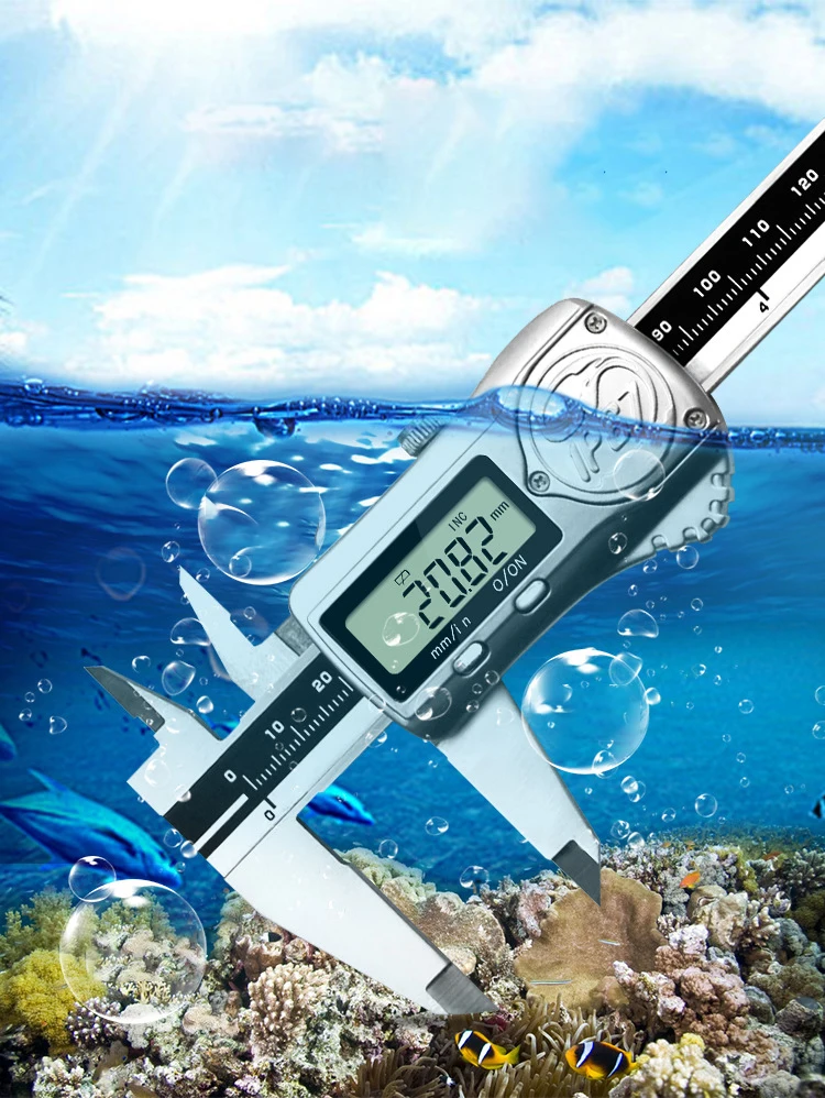 0-150mm 6 inch IP67 High Accuracy Oil-proof Digital Caliper Waterproof ...
