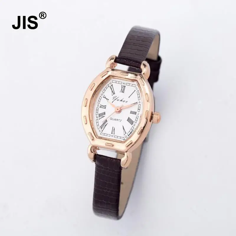 Mini Pequeno Dial Rose Gold Cobra Genuíno Couro De luxo Relógio de ...