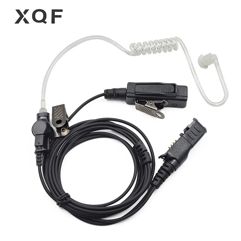 Xqf Surveillance Air Tube Ptt Earpiece Headset Mic For Motorola Dp2400 ...