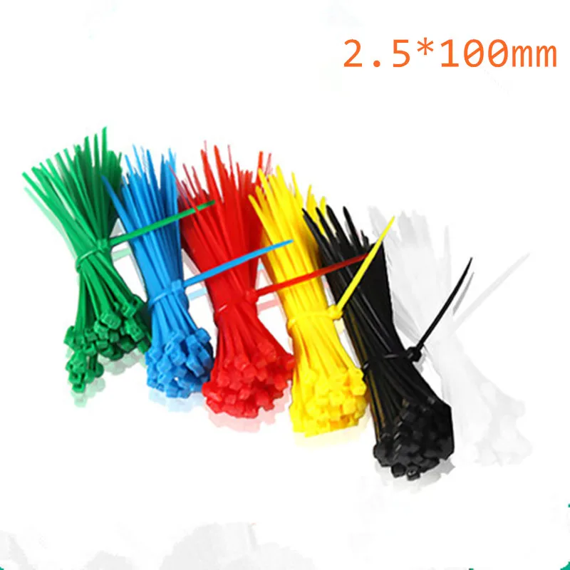 100pcs-3X100MM-3X150mm-2-5X100mm-Cable-Tie-Bundle-Plastic-Nylon-Self ...