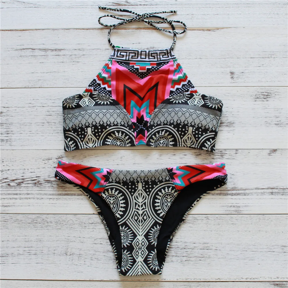 2017 women hot bikini, push up swimwear explosion models bandeau ...