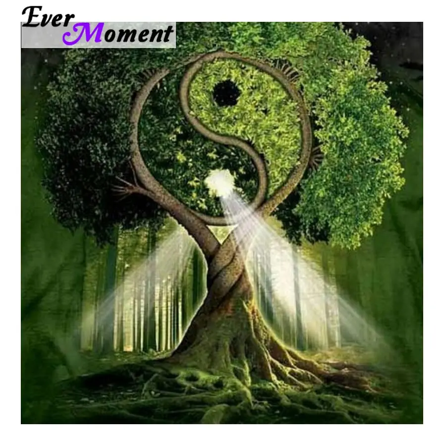 Tai Chi Yin Yang Gossip Trees 5D Diy Diamond Painting Full Square ...