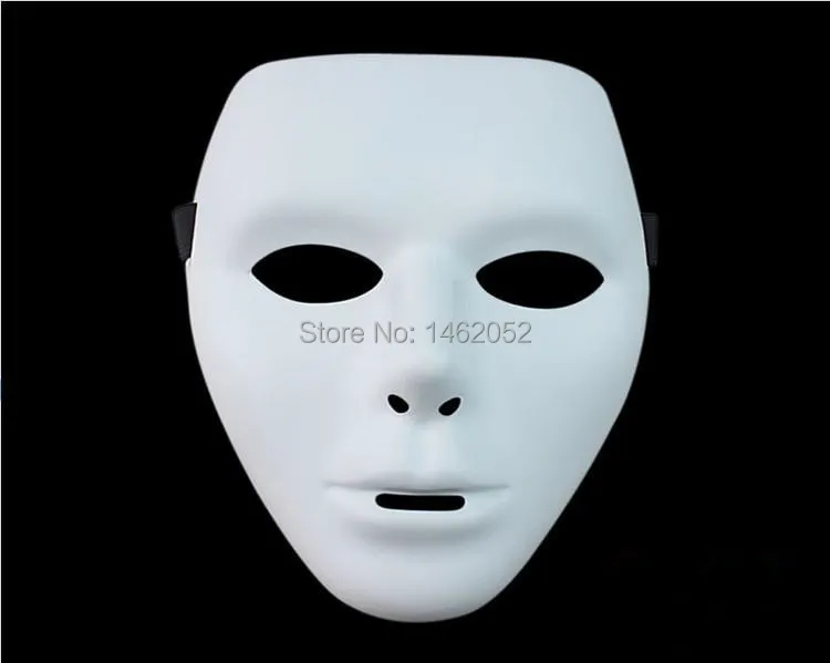 Scary White Face Halloween Masquerade DIY Mime Mask Ball Party Costume ...
