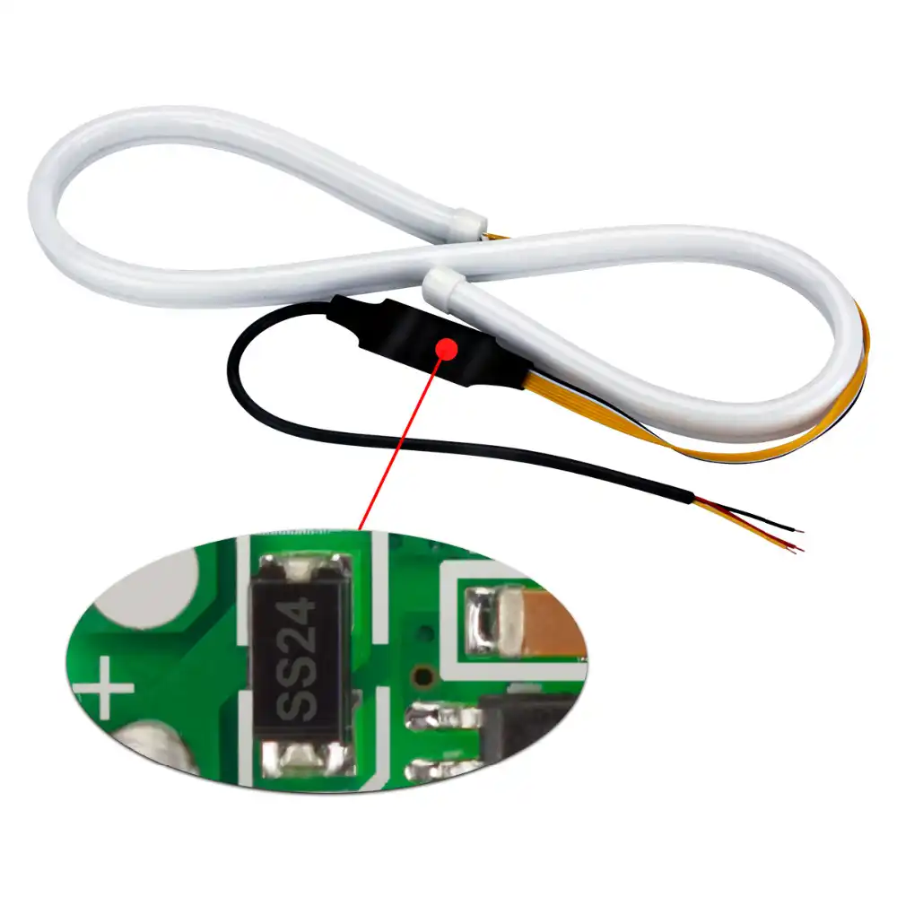 2Pcs Slim Flexible Switchback LED Knight Rider Strip Light For ...