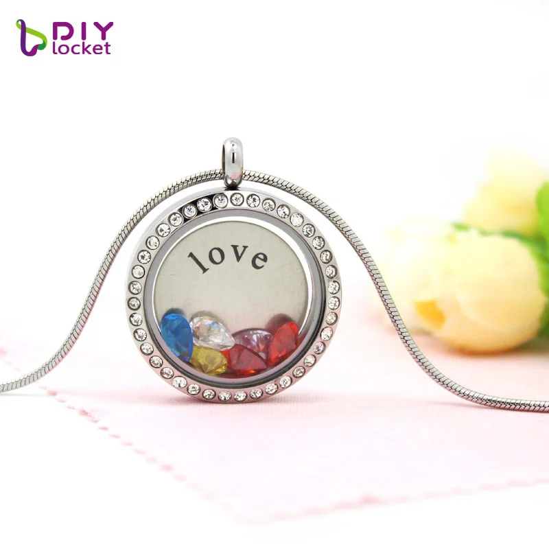 10PCS Floating charms Locket Pendant 316L Stainless Steel Magnetic ...
