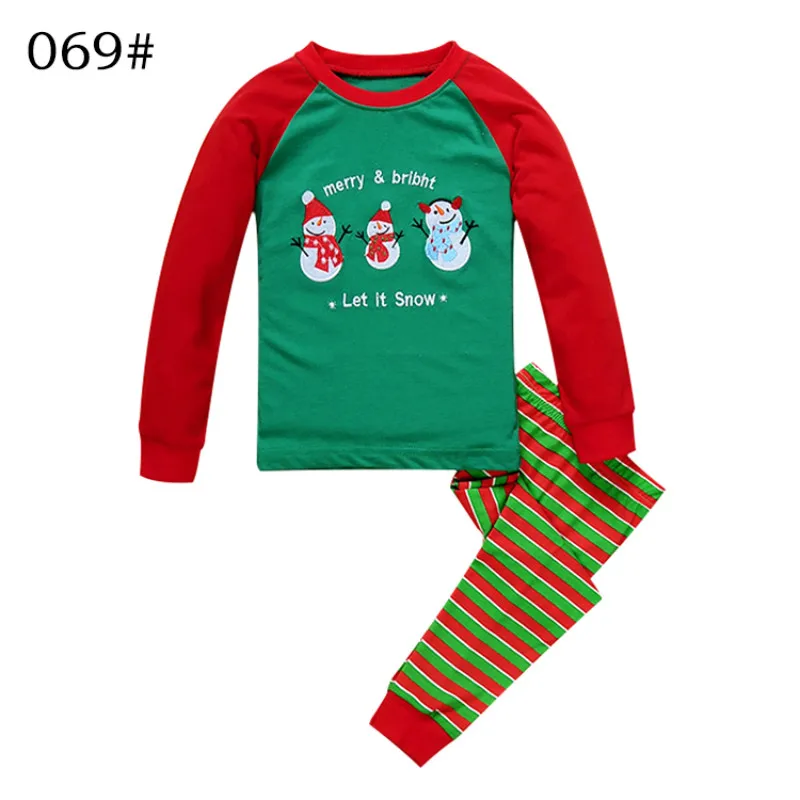 Green striped Christmas Santa Claus pyjamas pjs set Boys Girls winter ...