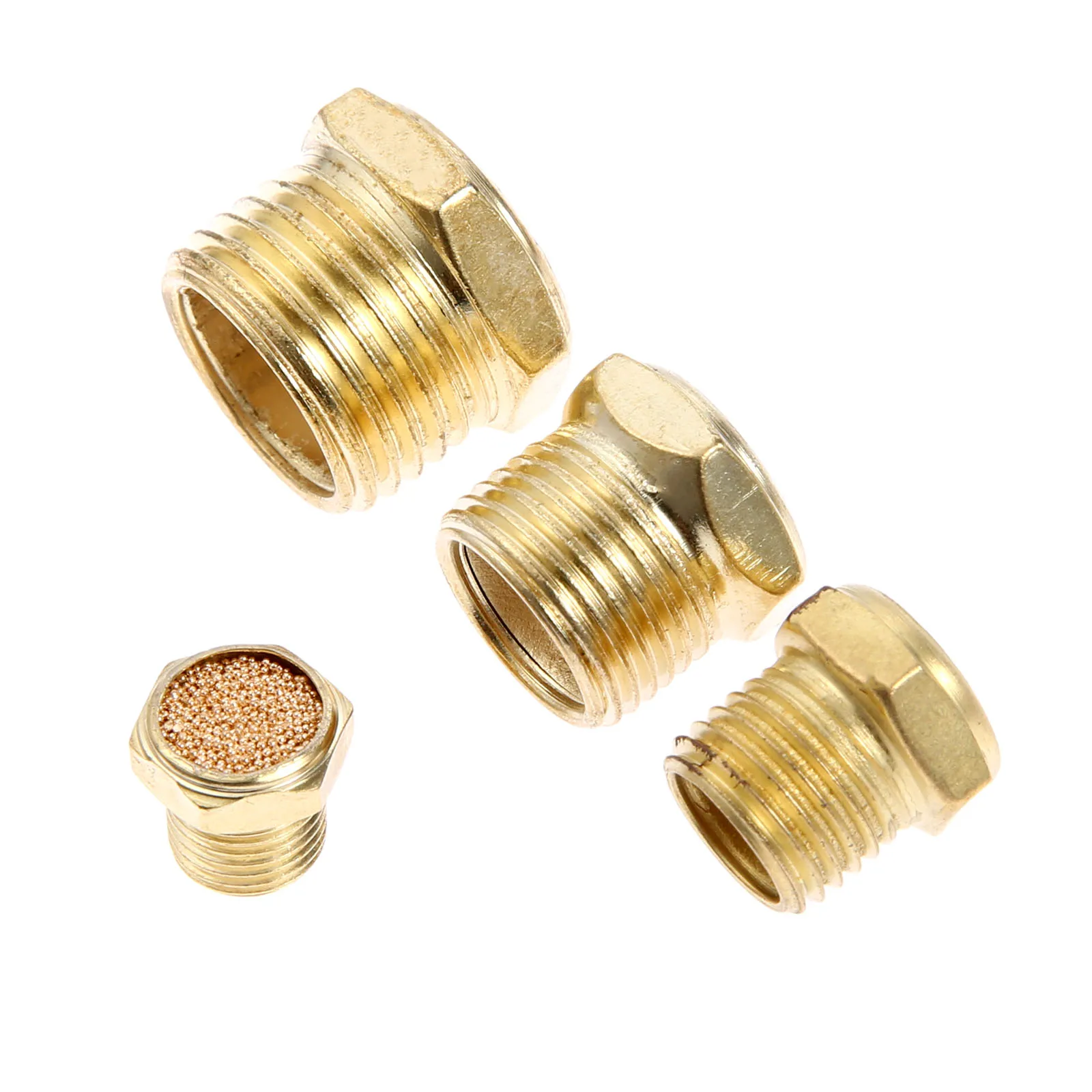 5Pc Pneumatic Air Breather Vent Silencer Muffler 1 8 1 4 3 8 1 2 Brass