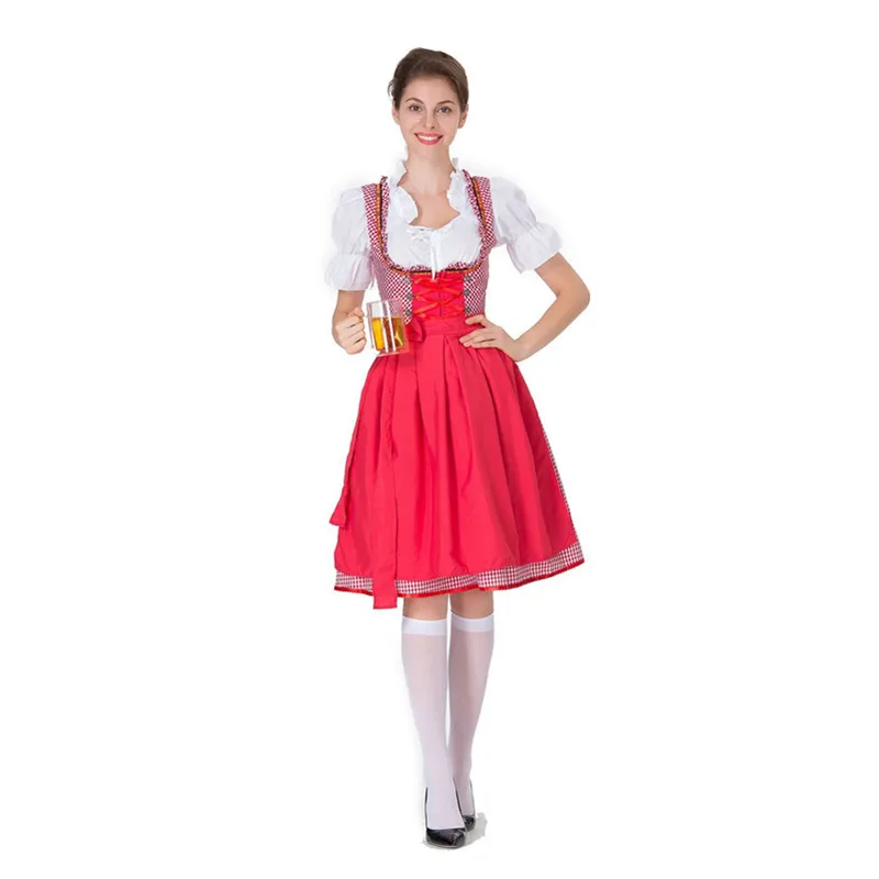 Halloween Costume Womens Traditional German Bavarian Beer Girl Costume ...