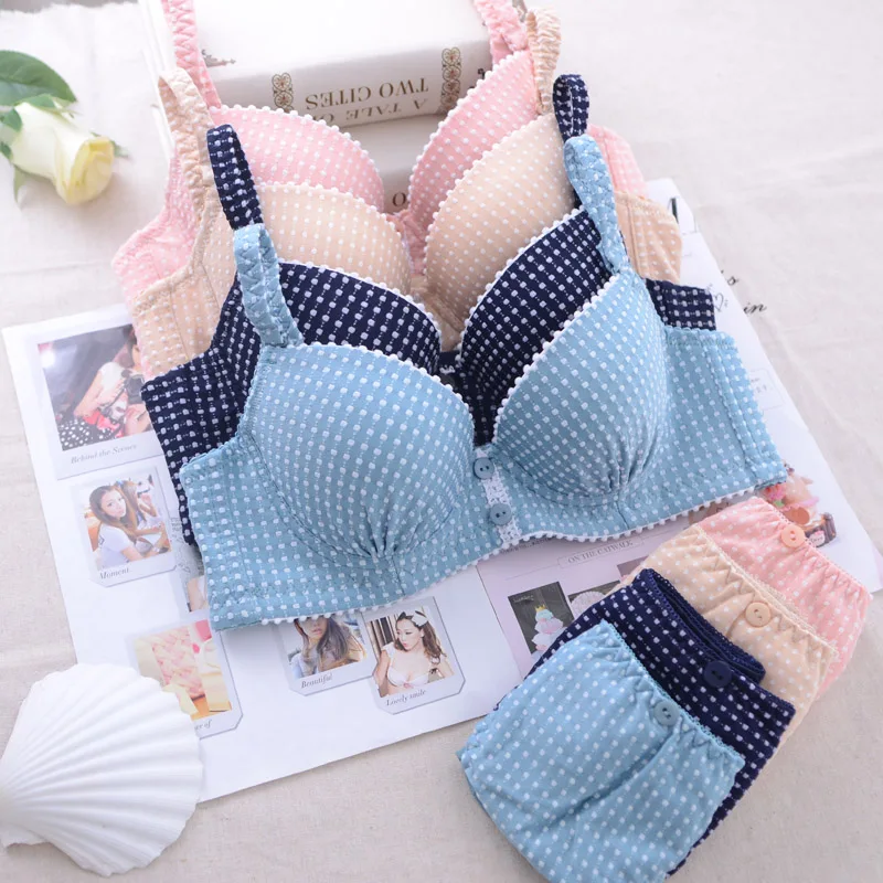 New Arrival Women Fashion British Style Bra Set Vintage Comfortable ...