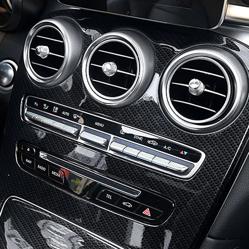 For Mercedes-Benz glc x253/c-class w205 carbon fiber car stickers ...