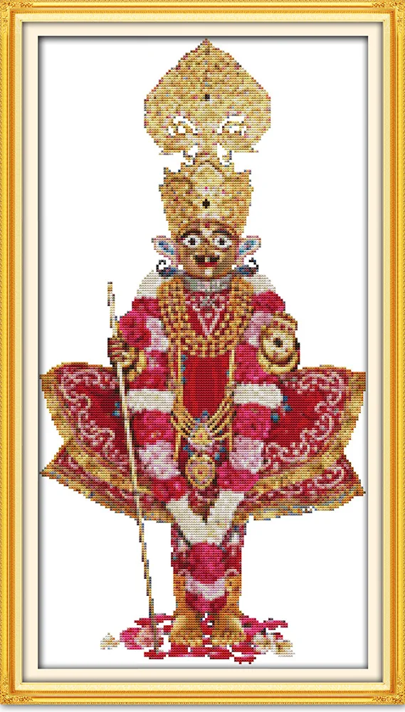 Indian god cross stitch kits Religion people Aida count 14ct 11ct ...