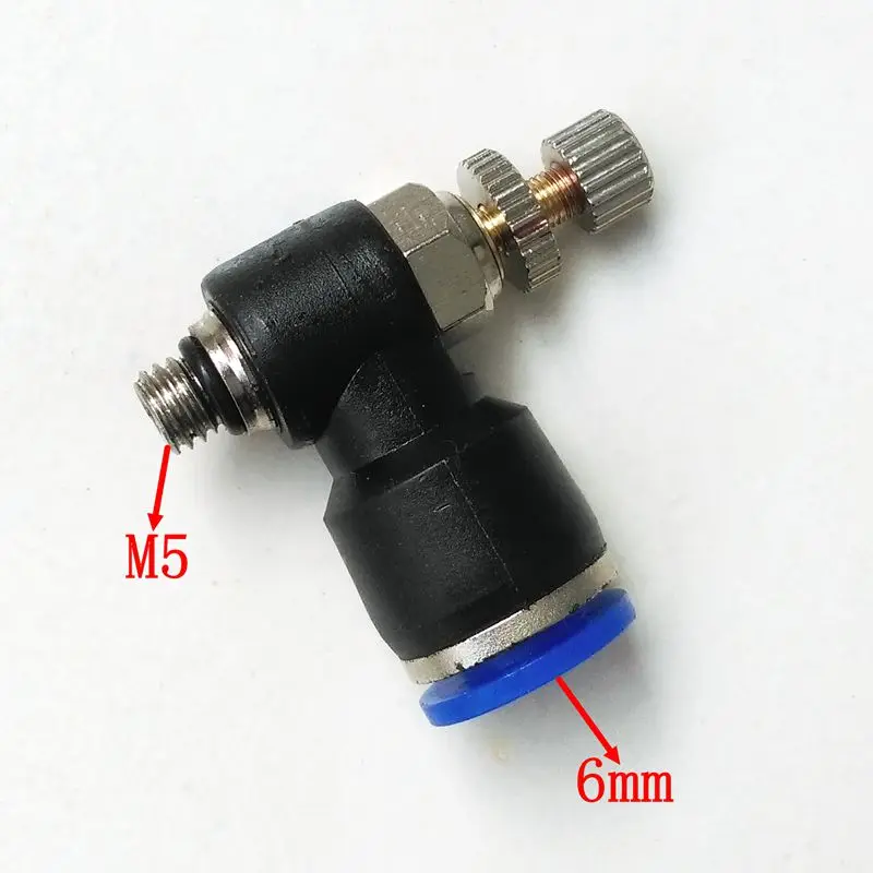 10pcs/lot Pneumatic Air Fitting Throttle valve Air Speed Control SL6 M5 6mm M5|air fittings ...