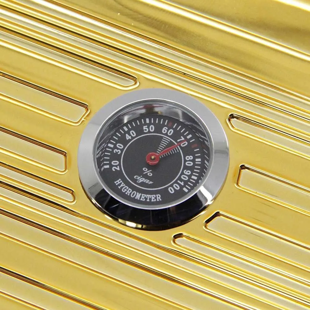 JiFENG Gold / Red Travel Cigar Humidor Case For Cigars Multifunction ...