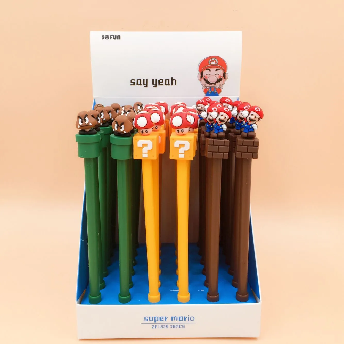 Creative Cartoon Cute Super Mario gel pen Kawaii pens Signature Pen ...