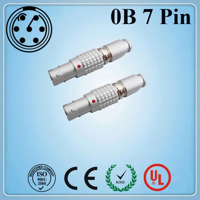 lemo Connector Male Plug, 0B FGG 7 pins metal push pull connector ...
