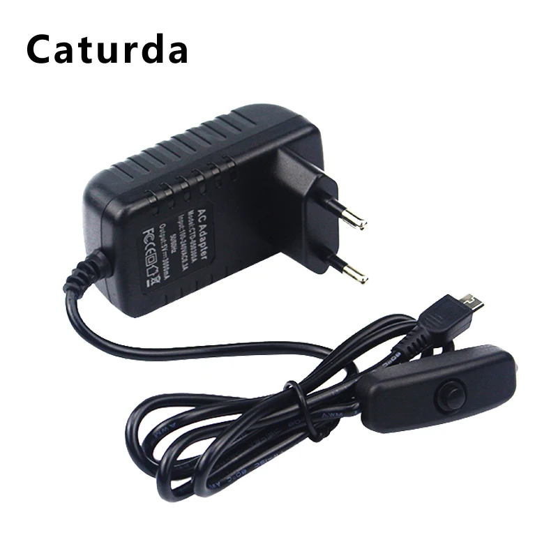 Raspberry Pi 3 Model B+ Power Adapter 5V 3A Micro USB Port Power Supply ...